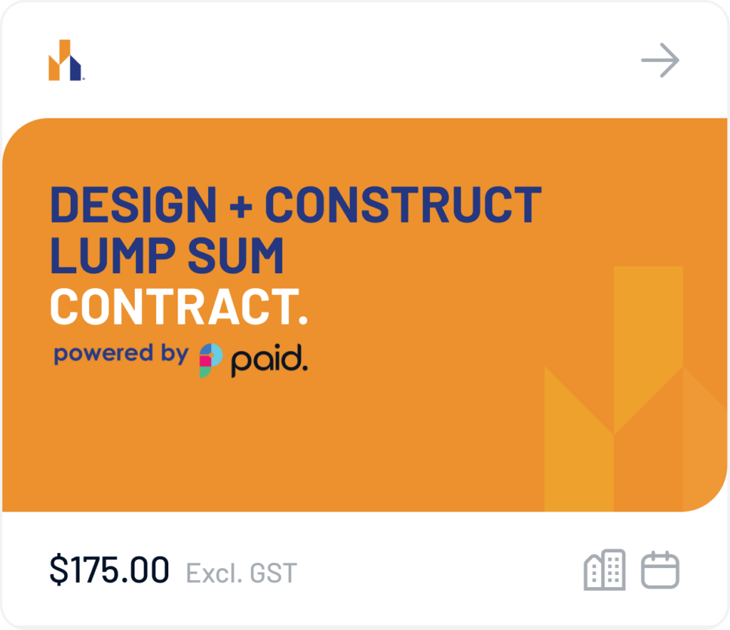 Design + Construct Lump Sum Contract – Master Builders Australia