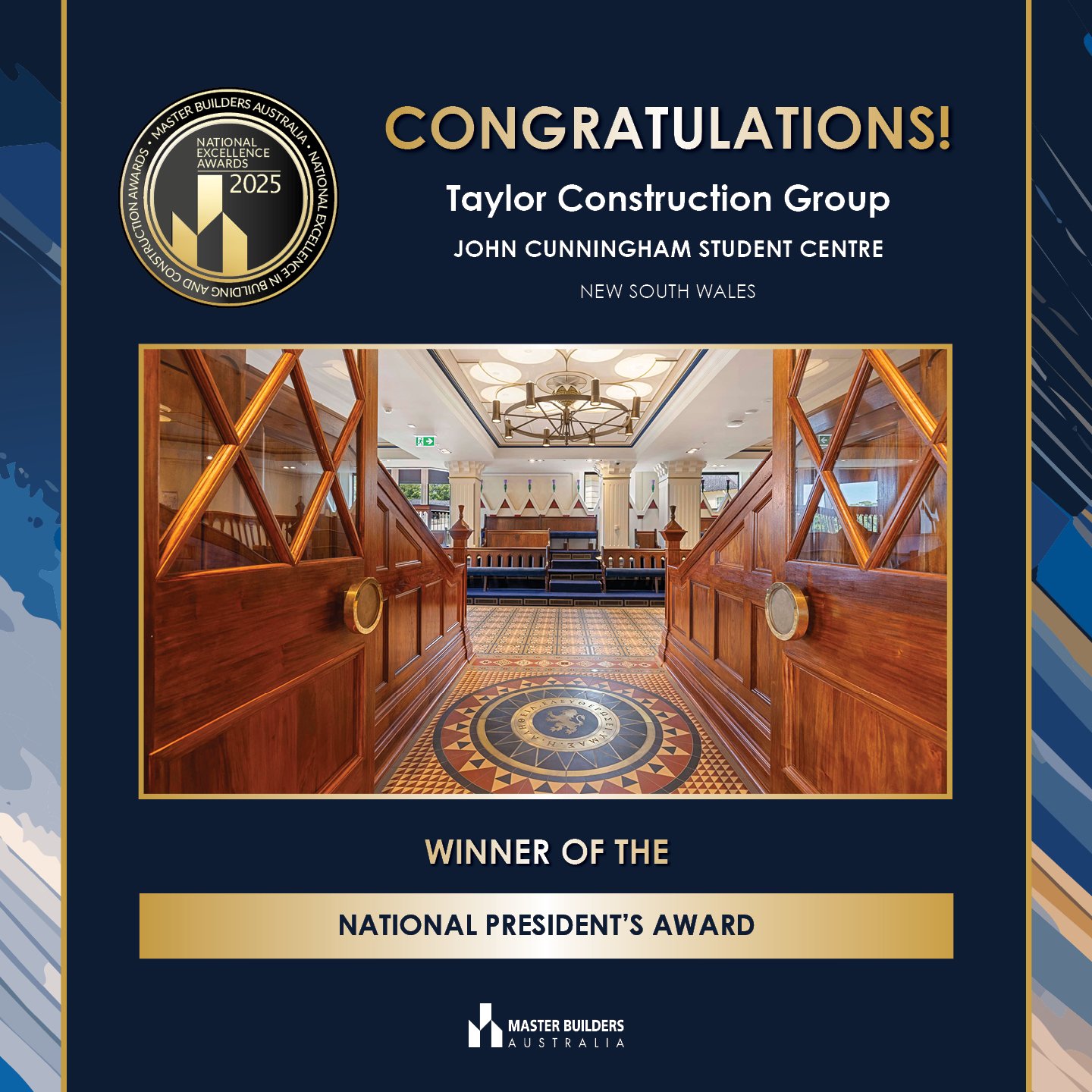 National Excellence Awards 2025 Winners - Master Builders Australia